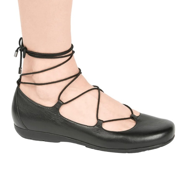 Abeo | Shoes | Abeo Bio System Tori Black Leather Ankle Lace Gladiator ...